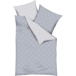 Kaeppel Wendebettw&auml;sche &raquo;La Ville&laquo; 2 Stk. grau Mako-Satin, Obermaterial: 100% Baumwolle B/L: 155cm x 220cm, 1 Stk., 1 Stk., Mako-Satin, B/L: 80cm x 80cm, 2 