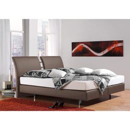 Home Affaire Boxspringbett &raquo;Polo&laquo; in 3 Matratzenarten, 3 Breiten und 4 Farben grau Matratzenbezug: Drell (60% Baumwolle, 40% Polyester) Kunstleder, 