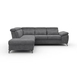 Sit & More sit&more Ecksofa &raquo;Cabrio L-Form, B: 274 cm, mit Sitztiefen-, Arm- & Kopfteilverstellung&laquo; 3 Nierenkissen, Federkern, optional Schlaffunktion und 