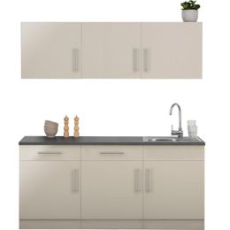 Wiho-K&uuml;chen wiho K&uuml;chen K&uuml;che &raquo;Cali&laquo; ohne E-Ger&auml;te, Breite 180 cm beige B/H/T: 180cm x 60cm