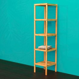 EISL&reg; Badregal &raquo;Bambus&laquo; Bambus, Badregal schmal mit 5 Ablagef&auml;chern, 34 cm breit beige Bambus B/H/T: 34cm x 140cm x 33cm, 4 Stk.