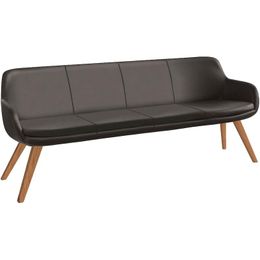 Musterring Essbank &raquo;Tavia&laquo; Stativgestell Wildeiche massiv ge&ouml;lt, Breite 180, 200 oder 220 cm braun B/H/T: 200cm x 87cm x 66cm, Echtleder