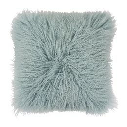 Pad Dekokissen &raquo;Glory&laquo; Echtfell blau Lammfell, Polyester B/L: 40cm x 40cm, 1 Stk.