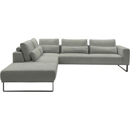 Musterring Ecksofa &raquo;JustB! PM100 Federkern & Kaltschaum, bequem, Breite 308cm, L-Form&laquo; wahlweise mit Funktion und Kissen, mit Metallkufe, Ma&szlig;e 200 x 308 cm grau 