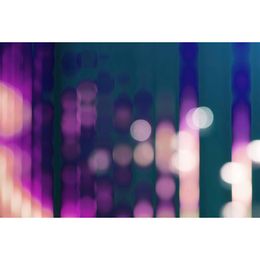 Livingwalls living walls Fototapete &raquo;Walls by Patel Big City Lights 3&laquo; glatt Vlies, Wand, Schr&auml;ge blau Vlies B/L: 4m x 2,7m