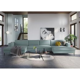 DOMO collection Wohnlandschaft &raquo;Modica U-Form aktuelles, kubisches Design mit 2 Recamieren, viel Platz&laquo; XXL, auch in Cord, Fu&szlig;h&ouml;he passend f&uuml;r g&auml;ngige