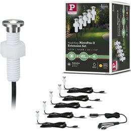 Paulmann LED Einbauleuchte &raquo;Plug & Shine&laquo; LED-Modul 6 Stk. Warmwei&szlig; LED-Modul, IP67 3000K Edelstahl, 5er Set silber 5, &Oslash; 2cm, 6 Stk.
