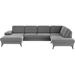 Sit & More sit&more Wohnlandschaft &raquo;Morris Jubi&laquo; wahlweise mit Armteilverstellung, Schlaffunktion & Bettkasten grau 95% Polyester 5% Polyamid B/H/T: 335cm x 82cm