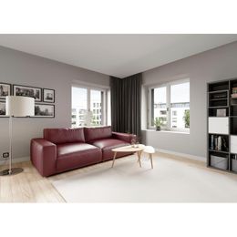 Musterring Big-Sofa &raquo;LUCIA Mega Sofa, hoher Sitzkomfort, Breite 252cm, Kontrastnaht&laquo; in vielen Qualit&auml;ten und 4 unterschiedlichen N&auml;hten, 2,5-Sitzer rot 