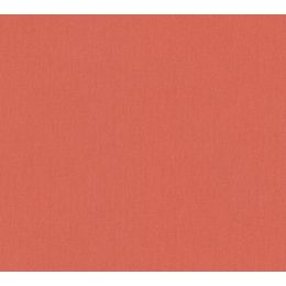 Vliestapete "Floral Impression", B/L: 0,53m x 10,05m, Rollen: 1, orange, ARCHITECTS PAPER, Wohnzimmer, Tapeten, Uni Tapete einfarbig Tapeten