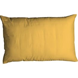CASATEX Kissenbezug &raquo;Uni&laquo; Uni Design, Rei&szlig;verschluss, tolle Farben gelb Satin, Baumwolle B/L: 40cm x 80cm, 1 Stk., Satin