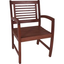 Garden Pleasure Gartenstuhl &raquo;MADISON&laquo; () 1 Stk.Eukalyptusholz, braun braun Massivholz B/H/T: 59cm x 90cm x 56cm, 1 Stk.