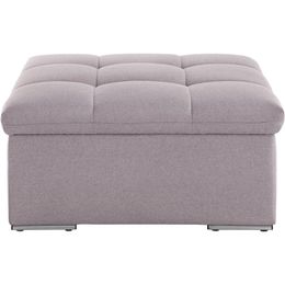 DOMO collection Sitzhocker &raquo;Lagoa moderne Steppung im Sitz, elegant und zeitlos, B/T 87/87cm&laquo; in gro&szlig;er Farbauswahl silber B/H/T: 87cm x 40cm x 87cm, 