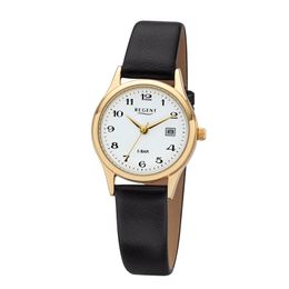 Regent Uhren Regent Damen Quarzuhr Armbanduhr, Damenuhr, Lederarmband, analog, Tag Einheitsgr&ouml;&szlig;e