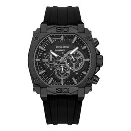 Police Herren Chronograph &raquo;Norwood&laquo; Quarzuhr, Armbanduhr, Herrenuhr, Silikonarmband, analog, Stoppfunktion Einheitsgr&ouml;&szlig;e