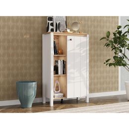 Home Affaire Highboard &raquo;BEDFORD, Hochkommode, Vitrine, Glasvitrine, Kombi-Highboard&laquo; MDF-Profil 2D ummantelt, Hotstamping MDF, Metall, Spanplatte B/H/