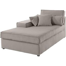 OTTO home Ottomane &raquo;Florid&laquo; einzeln stellbar oder als Teil eines Modulsofas, auch in Cord beige Baumwollmix (60% Baumwolle/40% Leinen);Struktur fein (