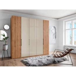 Wiemann Faltt&uuml;renschrank &raquo;Monaco&laquo; mit Teil-Glasfront sowie hochwertige Beschl&auml;ge braun Floatglas, Holzwerkstoff B/H/T: 246,3cm x 216cm x 58cm, T&uuml;ren: 