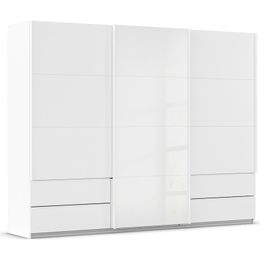 Rauch Schwebet&uuml;renschrank &raquo;Kleiderschrank Schrank Garderobe ELARA Glast&uuml;r/Grauspiegel&laquo; praktische Schubladen optional farblich abgesetzt MADE IN 