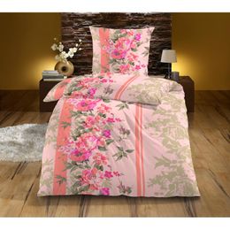 Kinzler Bettw&auml;sche &raquo;Carmen&laquo; 2 Stk. aus Baumwoll-Renforc&eacute; rosa Renforc&eacute;, Obermaterial: 100% Baumwolle B/L: 155cm x 220cm, 1 Stk., 1 Stk., Renforc&eacute;, B/L