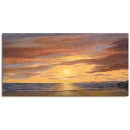 Artland Wandbild &raquo;Sonne am Strand&laquo; Strand 1 Stk. tlg. als Alubild, Leinwandbild in verschied. Gr&ouml;&szlig;en braun B/H/T: 100cm x 50cm, Leinwandbild Strand, 1 Stk.