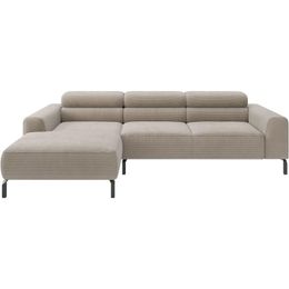 Home Affaire Ecksofa &raquo;Ecksofa, L-Form, incl. Kopfteilverstellung, Breite 258 cm&laquo; wahlweise elektrische Sitztiefenverstellung beige 88% Polyester, 12% 