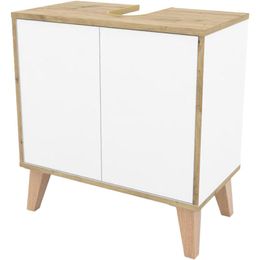 Welltime Waschtisch wei&szlig; ABS-Kunststoff, Holzwerkstoff B/H/T: 60cm x 63cm x 32,5cm
