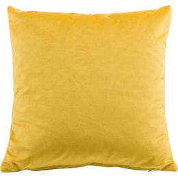 G&ouml;zze Dekokissen &raquo;Duval&laquo; mit Rei&szlig;verschluss, Kissenh&uuml;le ohne F&uuml;llung, 2 St&uuml;ck gelb Polyester B/L: 60cm x 60cm, 2 Stk.