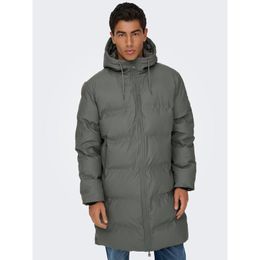Only & Sons Only & Sons Herren ONLY & SONS Steppjacke &raquo;ONSROYCE PUFFER JACKET OTW&laquo; mit Kapuze grau S
