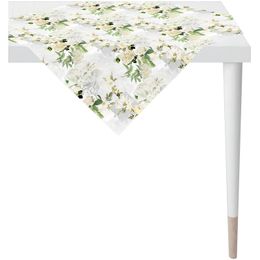 Apelt Mitteldecke &raquo;6721&laquo; wei&szlig; Baumwolle, Polyester B/L: 88cm x 88cm, quadratisch