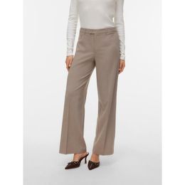 V&eacute;ro Moda Vero Moda Damen Anzughose &raquo;VMTEXAS MW STRAIGHT PANT NOOS&laquo; Materialmix beige XL (42), L&auml;nge 30