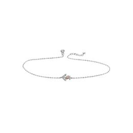 Firetti Fu&szlig;kette &raquo;Schmuck Geschenk Silber 925 K&ouml;rperschmuck Ankerkette&laquo; mit Zirkonia (synth.) rosa Silber 925 (Sterlingsilber) Fu&szlig;kette
