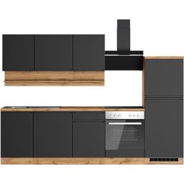 KOCHSTATION K&uuml;chenzeile &raquo;KS-Virginia,neu in verbesserter Ausf&uuml;hrung&laquo; Arbeitsplatte 38 mm stark, Stauraum, Softclose, Breite 280 cm, Soft-Close, 