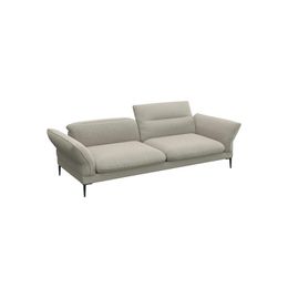 FLEXLUX 3-Sitzer &raquo;Salino, Funktionssofa, Relaxsofa&laquo; Sofa mit Arm- und Kopfteil-Verstellungen, Kaltschaum & Stahl-Wellen beige 100% Polyester B/H/T: 