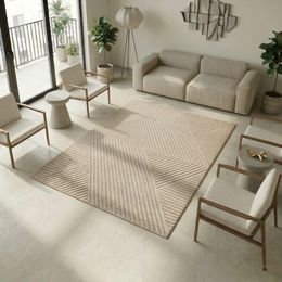 Sehrazat Teppich &raquo;Rio 1600, auch als L&auml;ufer&laquo; rechteckig 7 mm H&ouml;he Kurzflor, grafisches Hoch Tief Muster, Wohnzimmer Polyester B : 120cm 1 Stk., 7mm, L: 170cm