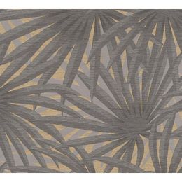 Livingwalls living walls Vliestapete &raquo;Metropolitan Stories, Said Marrakesch&laquo; botanisch floral tropisch Blumen Tapete Floral grau Vinyl, Vlies B/L: 0,53m x 10,05m,