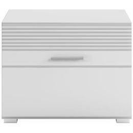 Home Affaire Sitzbank &raquo;Malm&ouml;, Breite 60 cm, 1 T&uuml;r, 2 F&auml;cher, hochwertige MDF Front&laquo; Rillenfr&auml;sung, Bank, Schuhbank, Garderobenbank, Dielenbank wei&szlig; 