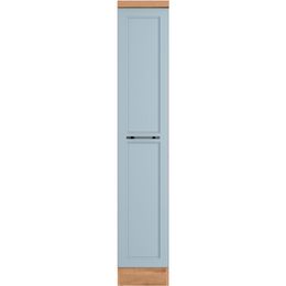 KOCHSTATION Apothekerschrank &raquo;KS-Lana&laquo; Breite 30 cm blau Holzwerkstoff, MDF wotaneiche, B/H/T: 30cm x 166cm x 60cm