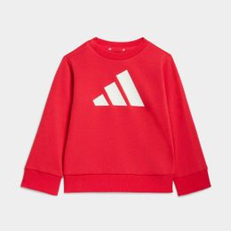 M&auml;dchen Trainingsanzug "I BL FT JOG 240"pure ruby, wei&szlig;, Gr. 98, adidas Sportswear, Obermaterial: 70% Baumwolle, 30% Polyester, Sportanz&uuml;ge