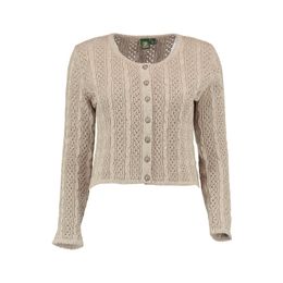 OS-Trachten Damen Strickjacke "Strickjacke 457005-0771", beige, Gr. 42, Obermaterial: 50% Baumwolle CO. 50% Polyamid PA., Strickjacken
