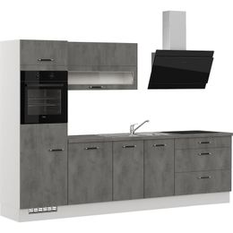 IMPULS K&Uuml;CHEN K&uuml;chenzeile &raquo;Prag, Ausrichtung w&auml;hlbar, Schubk&auml;sten mit Soft-Close&laquo; Set, vormontiert, in verschiedenen Farben erh&auml;ltlich, Breite 300 cm 