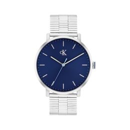 Calvin Klein Herren Quarzuhr &raquo;CK REAL&laquo; Armbanduhr, Herrenuhr, Edelstahlarmband, analog blau Einheitsgr&ouml;&szlig;e