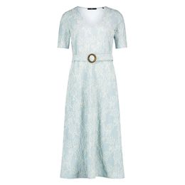Zero Midikleid mit G&uuml;rtel in Blue/Cream | Gr.: 34