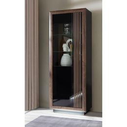 FORTE Highboard &raquo;Savona&laquo; H&ouml;he 197 cm, inkl. Lichtleiste im Sockel braun B/H/T: 73,3cm x 197cm x 42,3cm, 1 Stk.