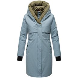 NAVAHOO Winter Coat 'Snowelf' female size XS Smoke blue / Dark green / Black
