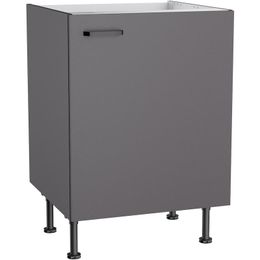KOCHSTATION Sp&uuml;lenschrank &raquo;KS-Paula&laquo; 60 cm breit, 87 cm hoch, mit 1 T&uuml;r grau anthrazit, B/H/T: 60cm x 87cm x 58,4cm, T&uuml;ren: 1 Stk.