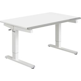 Paidi Schreibtisch &raquo;TEENIO in verschiedenen Ausf&uuml;hrungen, mitwachsend & ergonomisch&laquo; B/H/T ca. 120/53-79/75 cm, Kreidewei&szlig;, h&ouml;henverstellbarer 