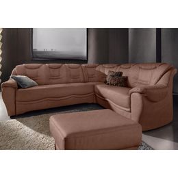 Sit & More sit&more Ecksofa &raquo;Benson L-Form&laquo; wahlweise mit Schlaffunktion braun NaturLeder;Luxus-Microfaser;Luxus-Kunstleder;Primabelle -Microfaser B/H/T: 265cm x