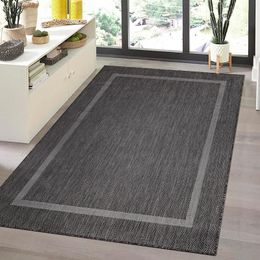 Ayyildiz Teppiche Outdoorteppich &raquo;RELAX 4311, auch als L&auml;ufer und in Rund&laquo; rechteckig 5 mm H&ouml;he L&auml;ufer, Pflegeleicht, Robust, In- und Outdoor, gro&szlig;e Farbauswahl schwarz
