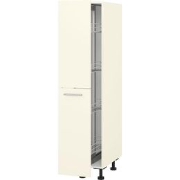 KOCHSTATION Apothekerschrank &raquo;"KS-Scafa"&laquo; Breite 30 cm, mit 4 Einlegek&ouml;rben beige magnolia, B/H/T: 30cm x 150cm x 56cm